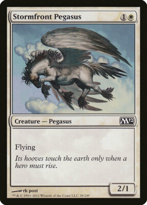 1x FOIL Stormfront Pegasus M12 #038 Magic 2012 MTG English NM/Unplay C ...