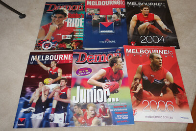 BULK LOT OF 6 AFL VFL MELBOURNE FOOTBALL CLUB MAGAZINES & YEARBOOKS ...