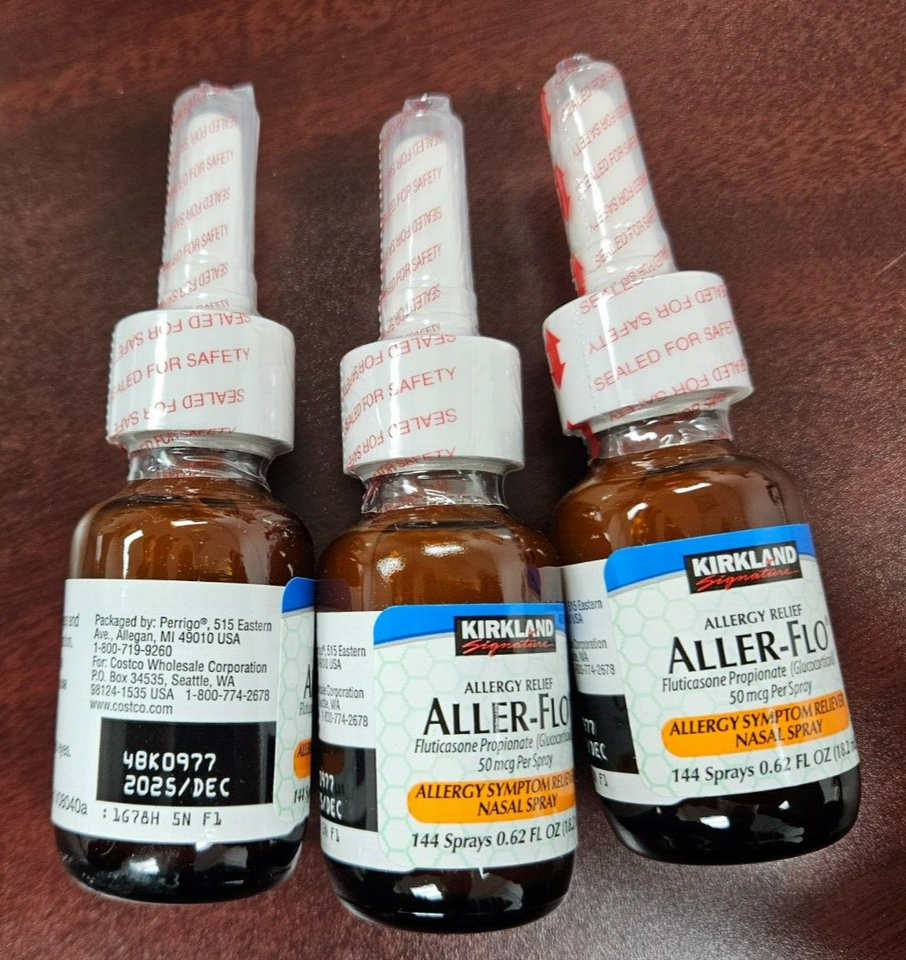 Kirkland Signature Aller-Flo 50 mcg Allergy Nasal 432 Metered Sprays ...