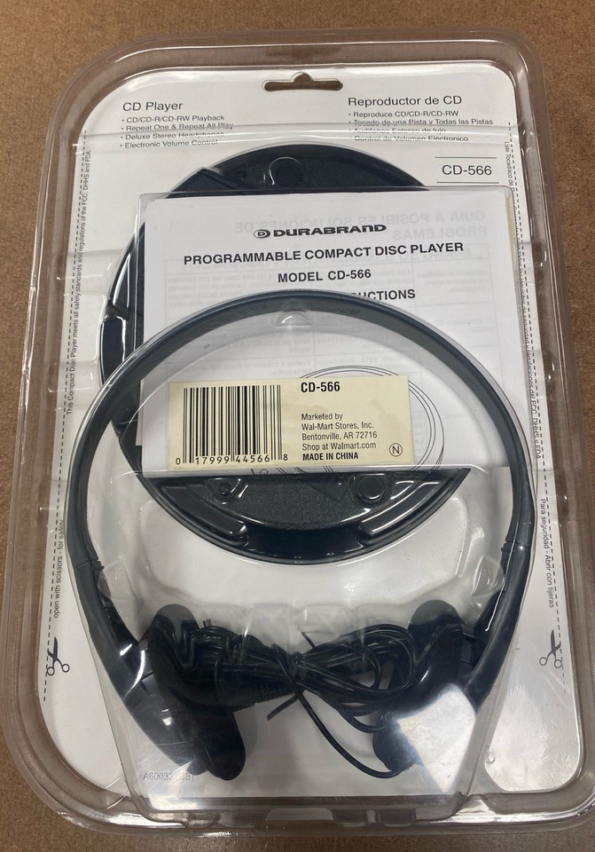 Durabrand CD-566 Programmable CD Player Digital LCD Display Headphones ...