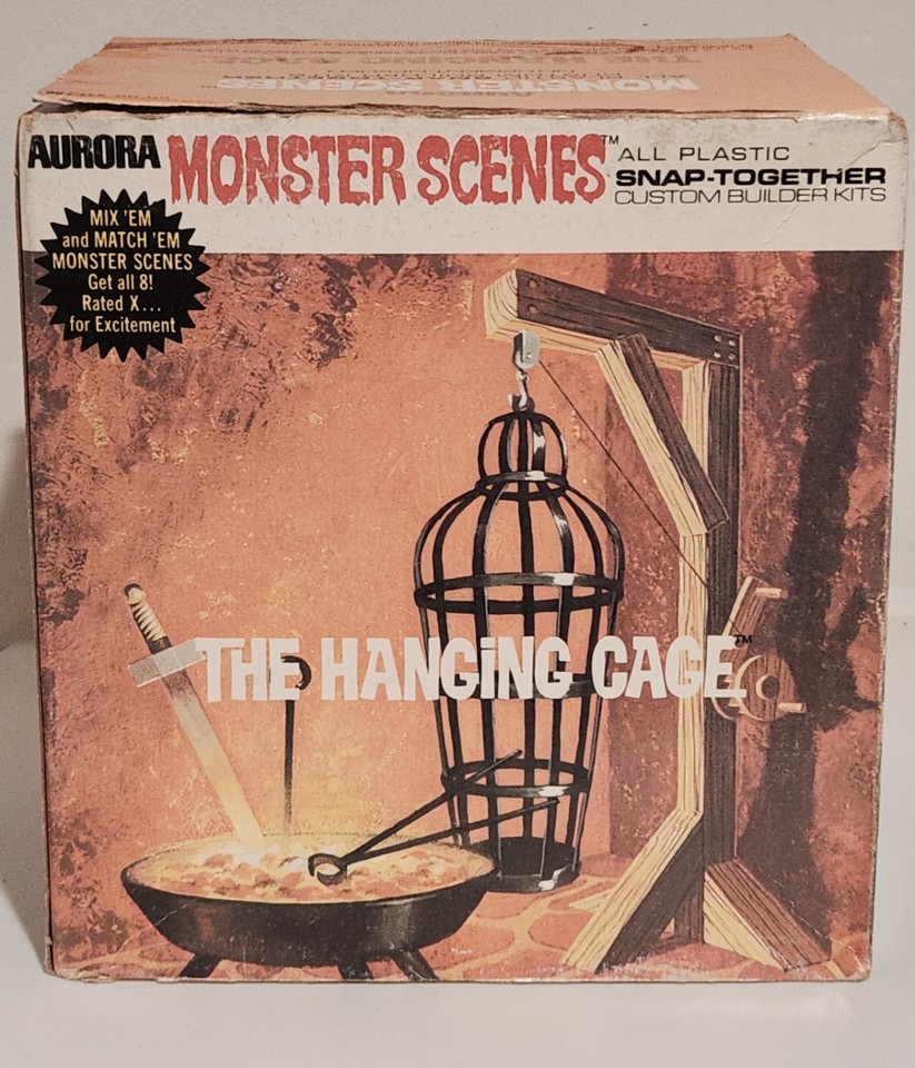 1971 Aurora Monster Scenes Lot. Complete Hanging Cage Kit Plus Boxes | eBay