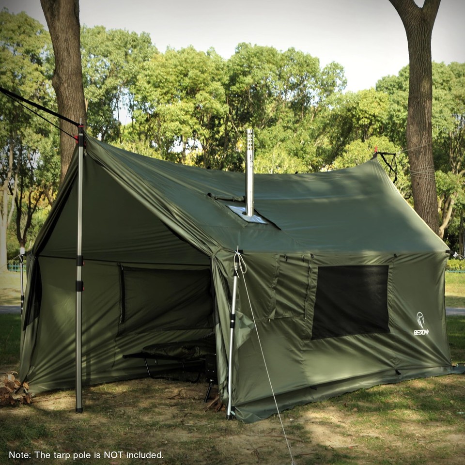 Large Waterproof Hot Tent with Stove Jack | Ultralight 4-Season Camping ...