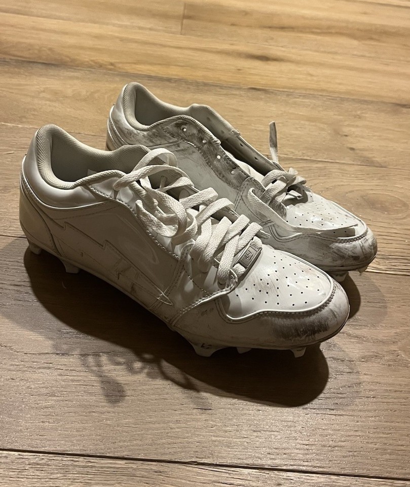 Limited Edition Enzo Football Cleat Men Size 9.5 white Patent Edition ...