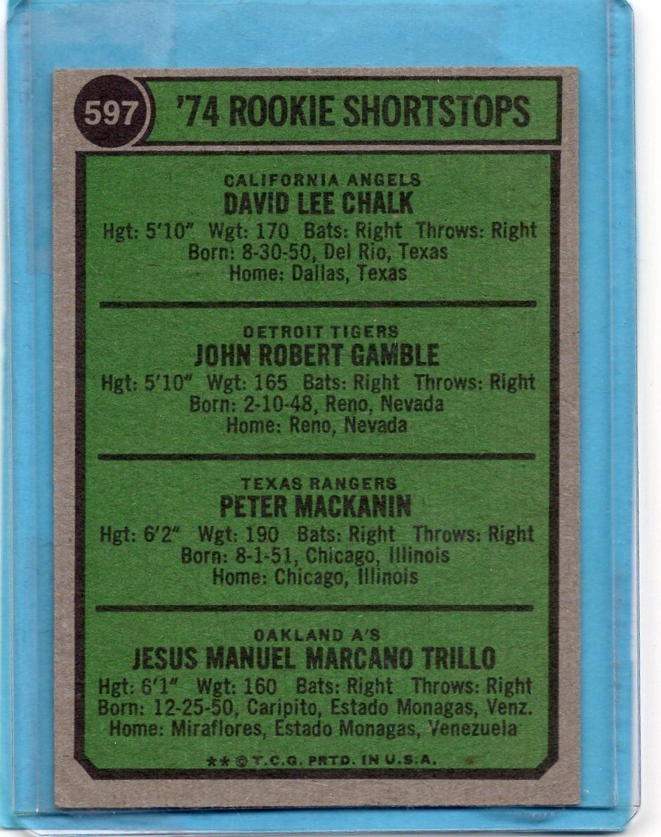 1974 Topps Baseball Card Rookies Complete Your Set U-Pick #'s 596 -608 ...