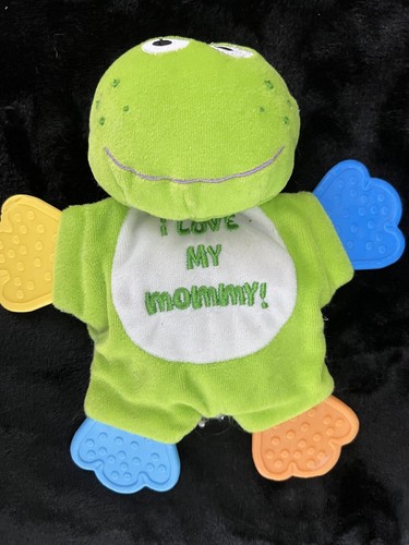 Playtex Baby Frog Green Teether,Lovey"I Love Mommy!" Clean | eBay