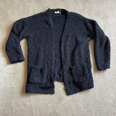Pink Republic Popcorn Cardigan Long Sleeve Knit Sweater Open Pocket ...