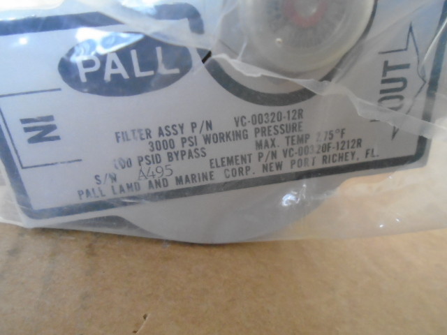 1 EA NOS PALL AEROSPACE FILTER ASSY P/N: VC-00320-12 | eBay