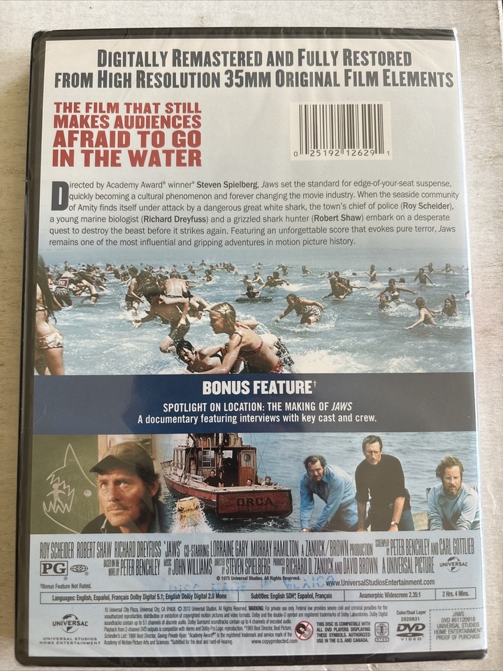 Jaws DVD Roy Scheider NEW | eBay