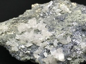 NATURAL MINERAL RHOMBOHEDRAL CALCITE GALENA PYRITE CRYSTAL SPECIMEN A ...