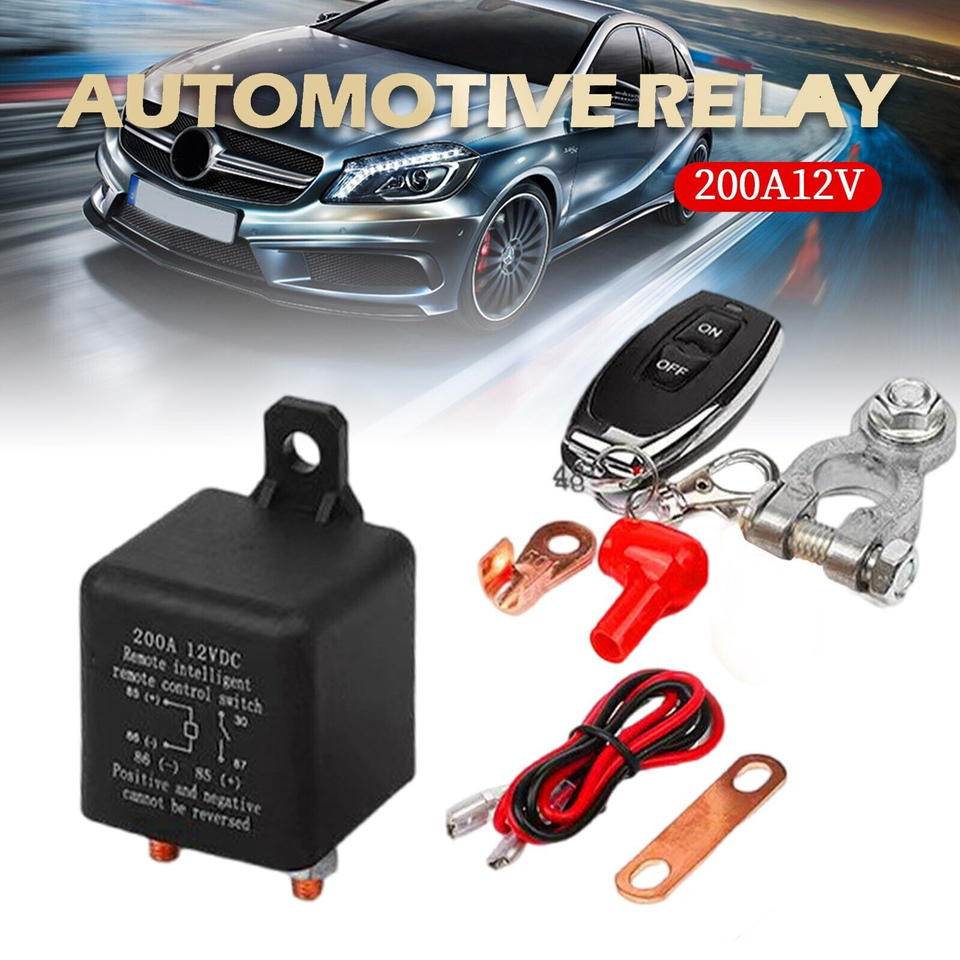 Wireless Remote Car Battery Disconnect Relay Master Kill Cut-off Switch ...