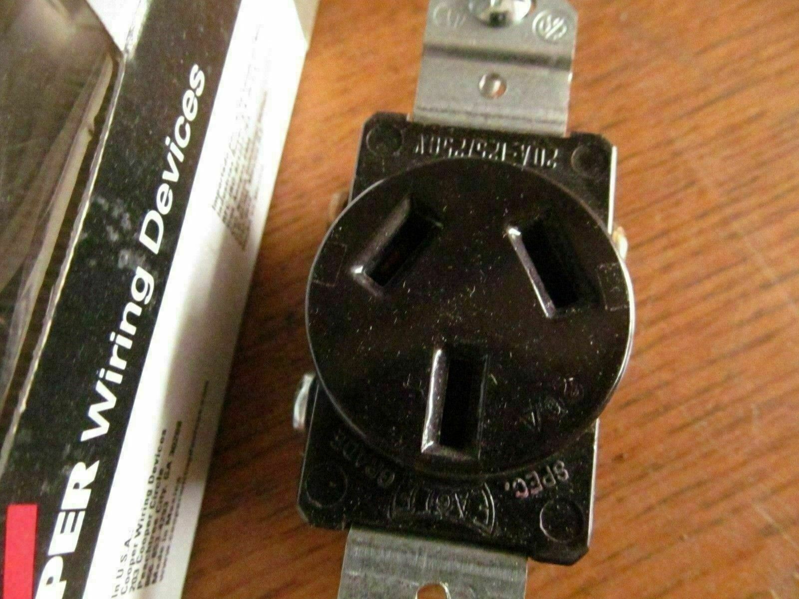 Cooper Single RECEPTACLE brown 20A-125/250V 3-pole #805B-BOX (Q-39) | eBay