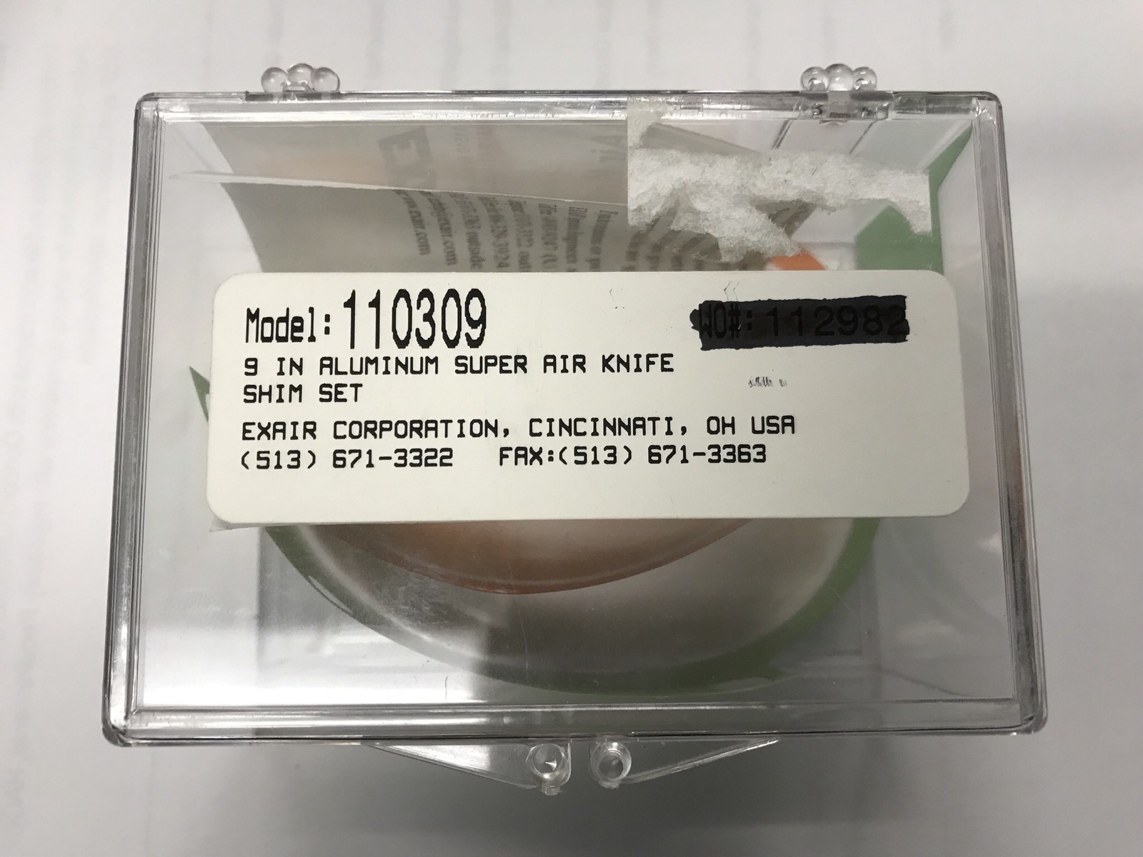 EXAIR 9 IN ALUMINUM SUPER AIR KNIFE SHIM SET 110309 AMBER & GREEN SHIMS ...