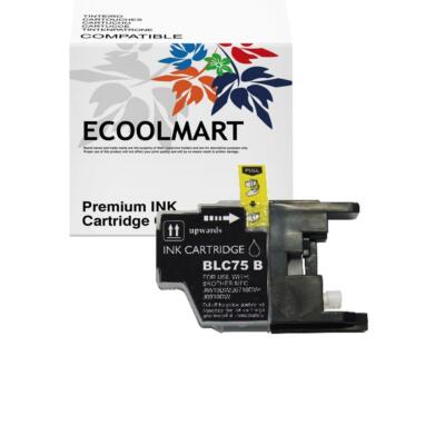 1 * Black Ink fits Brother LC75 LC75BK LC-75BK LC75 BK Black ink ...