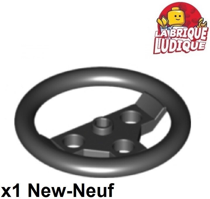 Lego Technic 1x Steering Wheel Large Black/Black 2741 New | eBay