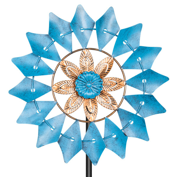 8FT Windmill Yard Garden Heavy Duty Metal Decoration Wind Mill Weather ...