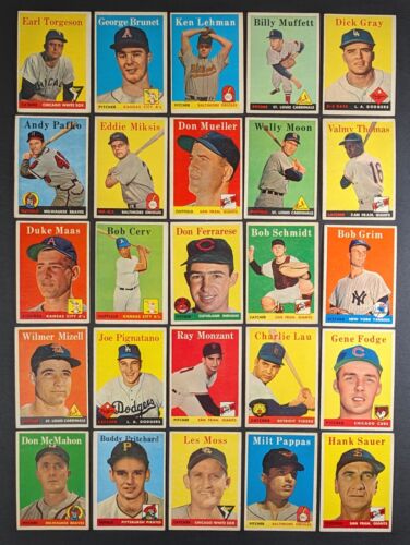 1958 Topps Baseball Starter Set 25 Cards | eBay