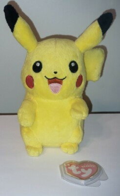 NM* Ty Beanie Baby PIKACHU the Pokemon w/ TAGS UK Exclusive 6" Plush ...