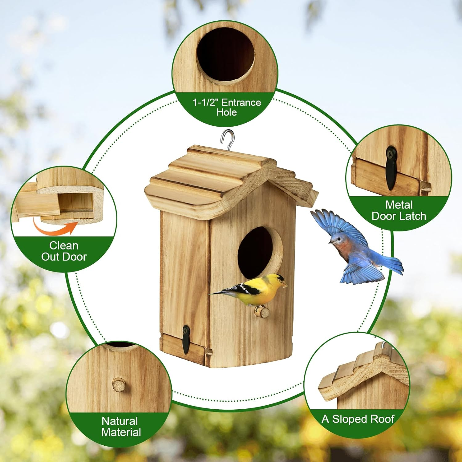 Hummingbird House,Wooden Birdhouse,Hummingbird Nest,Small Bird Houses ...