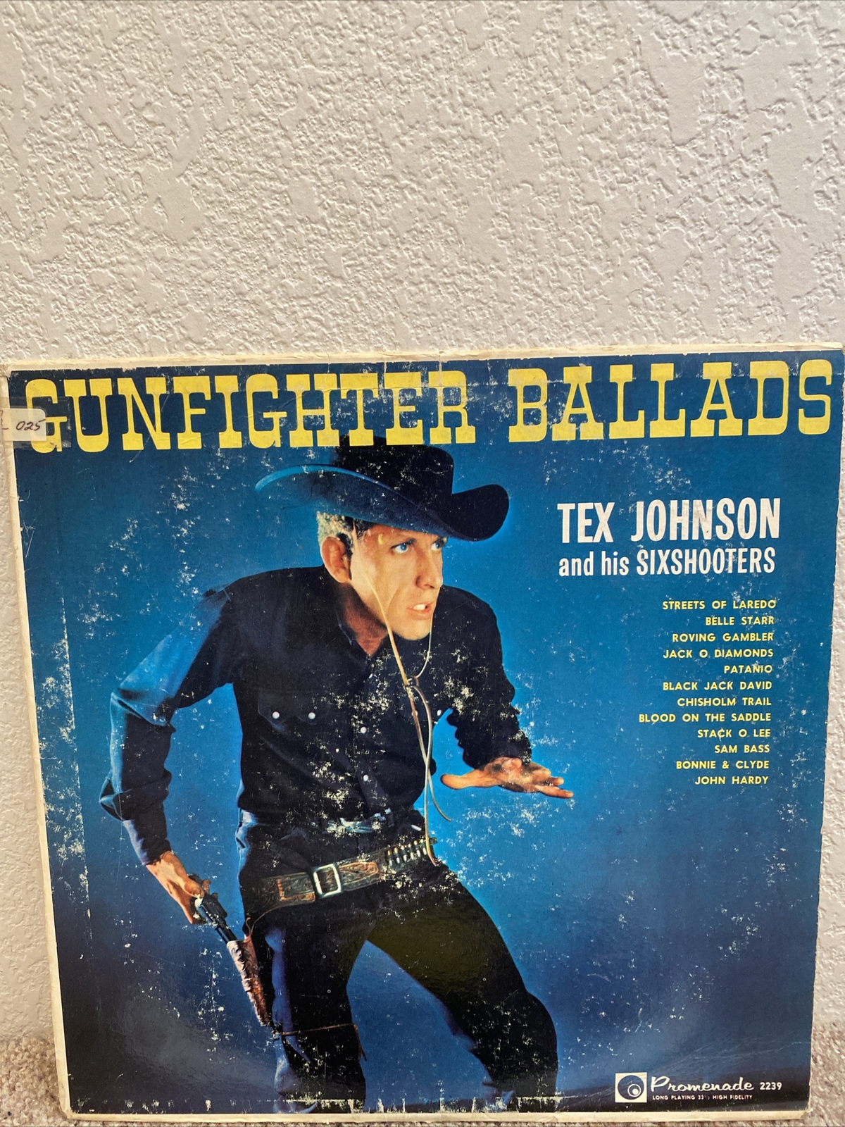 33 rpm vinyl tex johnson and his six shooters gunfighter ballads | eBay