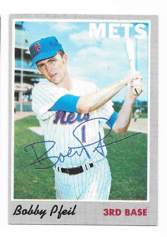 BOBBY PFEIL 1970 TOPPS AUTOGRAPHED SIGNED # 99 NEW YORK METS | eBay