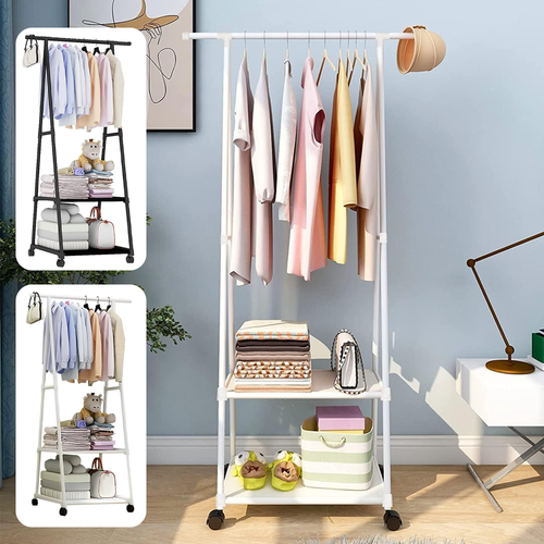 Heavy Duty Metal Clothes Rail Hanging Rack Garment Display Stand ...