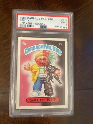 1985 GARBAGE PAIL KIDS STICKERS GLOSSY #81a SPLIT KIT PSA 9 | eBay