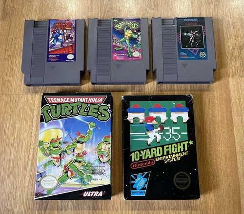 Nintendo NES Lot - 3 Carts + 2 Boxes - Mega Man Battletoads Ninja ...