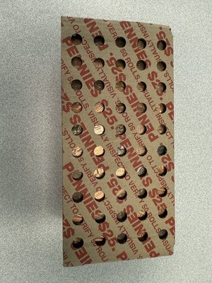 $25 Face Value Penny Box Straight From The Bank (50) Sealed Unsearched ...