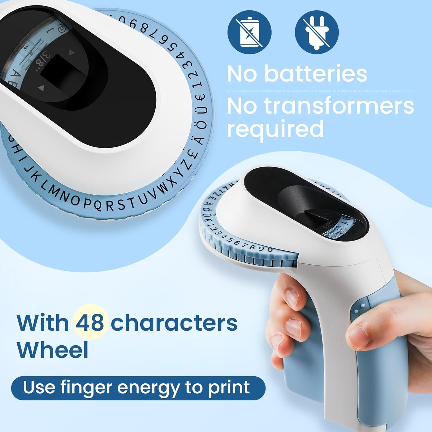 Embossed Label Maker Machine-E975 3D Embossing Label Makers With 6 ...