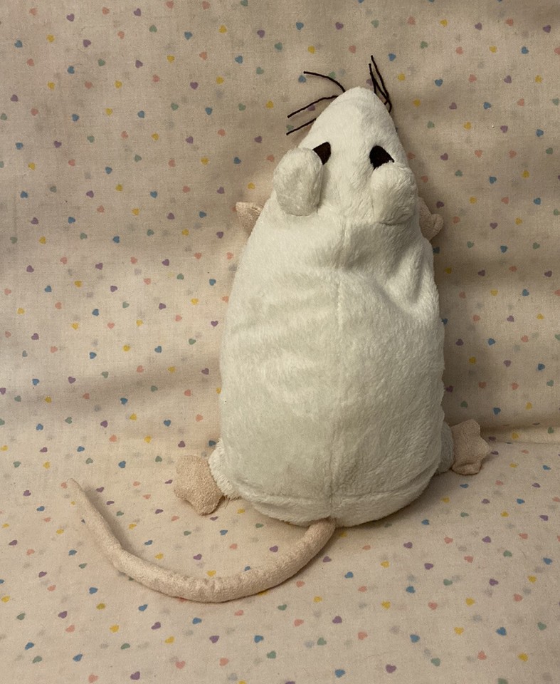 Ikea Gosig Ratta White Rat Mouse Stuffed Animal Plush Toy 8” No Tush ...