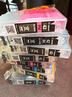 Genuine Canon CLI-42 Empty Ink Cartridges - Full Set of 8 - Used Once ...