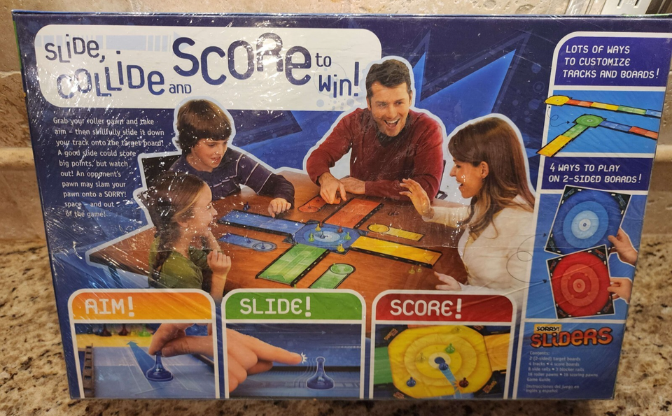 Sorry Sliders Board Game Parker Brothers Ages 6+ 2008 Hasbro New SEALED ...