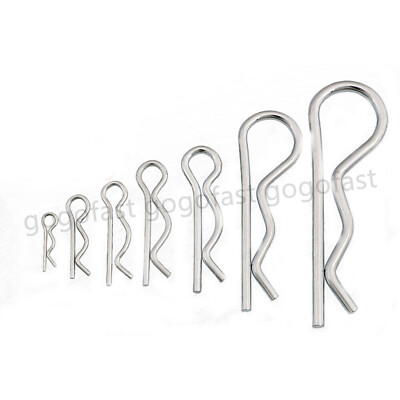 M1 M1.2 M2-M5 Zinc Plated R Pins Shaft Retaining Clips Hair Spring ...