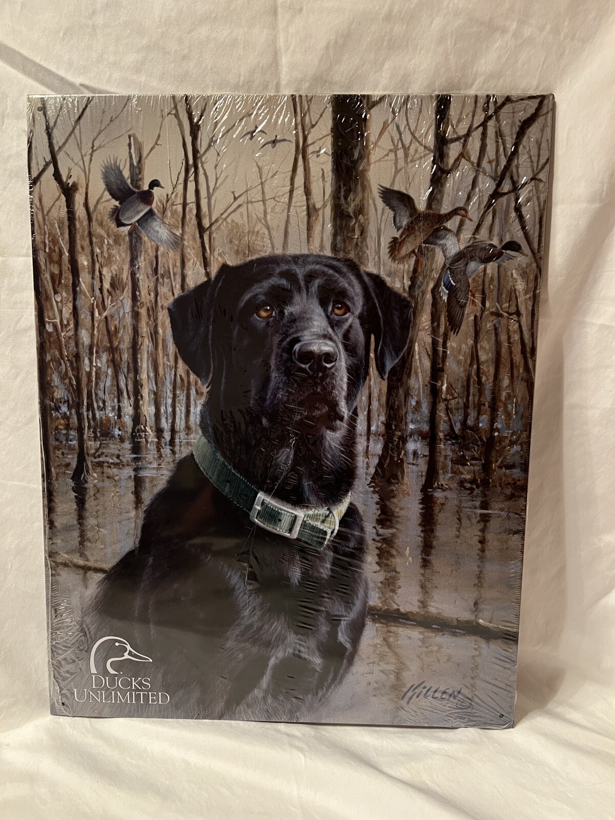 Ducks Unlimited Great Retrievers Dogs Hunt Cabin Wall Decor Metal Tin ...