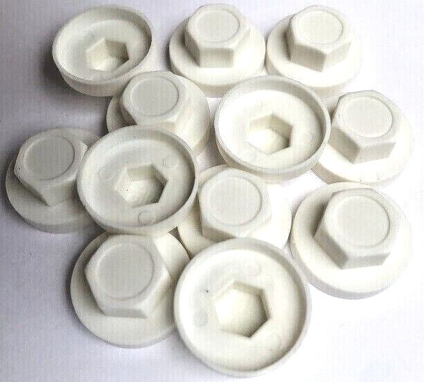 HEX SCREW COVER CAPS TO FIT 8mm TEK SCREWS WITH 16 / 19MM WASHER IN 4 ...