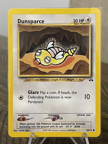 Pokemon WOTC Dunsparce 54/75 Neo Discovery Set UNLIMITED Common NM | eBay