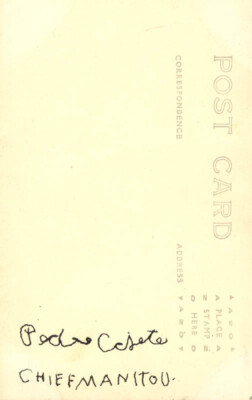 CHIEF MANITOU - PICTURE POST CARD SIGNED | eBay