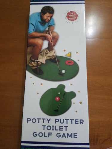POTTY PUTTER TOILET GOLF GAME - joke - NEW perfect white elephant gag ...