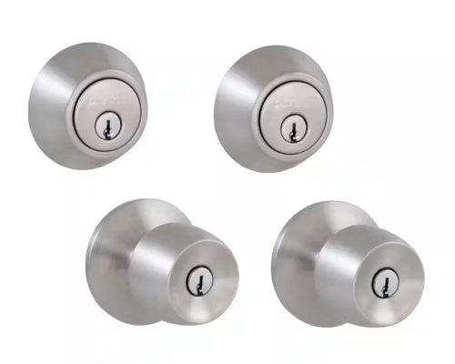 Defiant Brandywine 2 Pack Single Cylinder Deadbolt Stainless Steel Keyed Entry | eBay