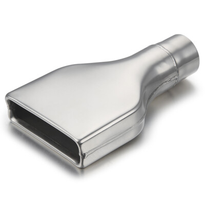 Stainless Steel Square Exhaust Tip 2.25" inlet 6" x 1.8"Outlet 10" Long ...