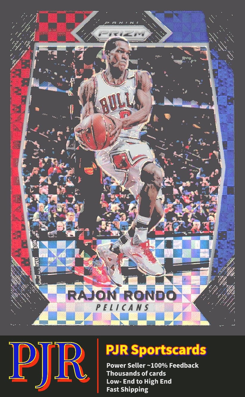 2017 Panini Prizm #124 Rajon Rondo Prizms Red White and Blue Pelicans ...