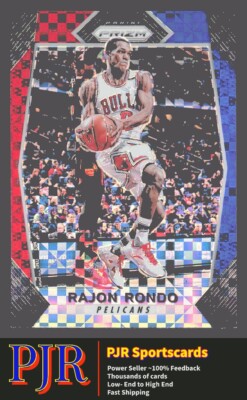 2017 Panini Prizm #124 Rajon Rondo Prizms Red White and Blue Pelicans ...