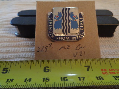 229th Military Intelligence Battalion V-21 Unit Crest, DI, DUI (DRAW#68 ...