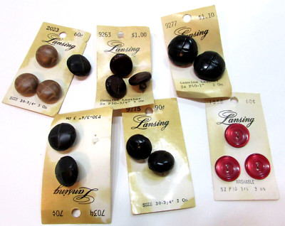 Group 16 New Vintage 1950's Unused Sewing Buttons on Old Original Cards ...