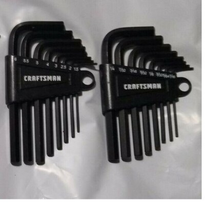 CRAFTSMAN SHORT ARM 16pc SAE/METRIC Allen / hex key sets | eBay