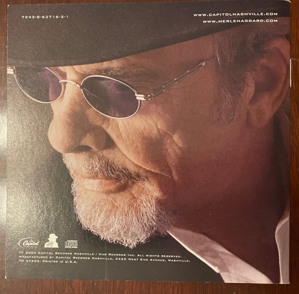Hand Signed Merle Haggard Autographed CD Liner Notes - No CD | eBay