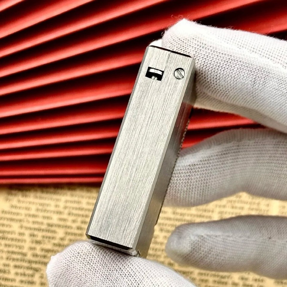 Titanium Carved Marlboro Side Sliding Lighter Classic Retro Kerosene ...