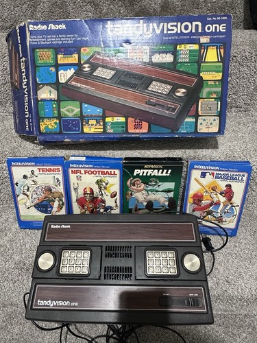 Radio Shack Tandyvision One Console w/ Box + 4 Boxed Intellivision ...