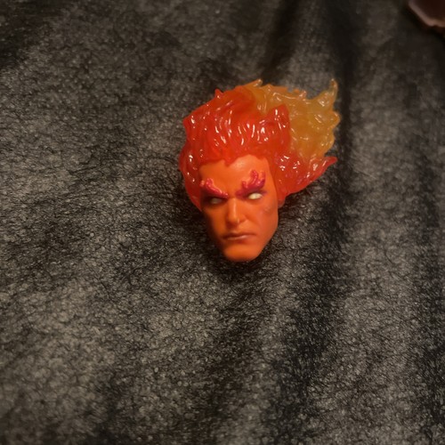 Marvel Legends flame hair Male Head kitbash fodder spares part fan four ...