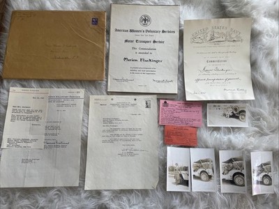 Lot Of 13 Items From A AVWS World War II- Her Personal Letters/cards ...